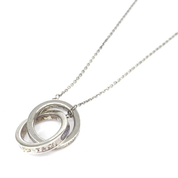 Tiffany & Co. | Jewelry | Tiffany Interlocking Double Ring Necklace Silver | Poshmark